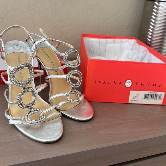 Ivanka Trump | Shoes | Ivanka Trump Brand Sexy Formal Silver Sandals ...
